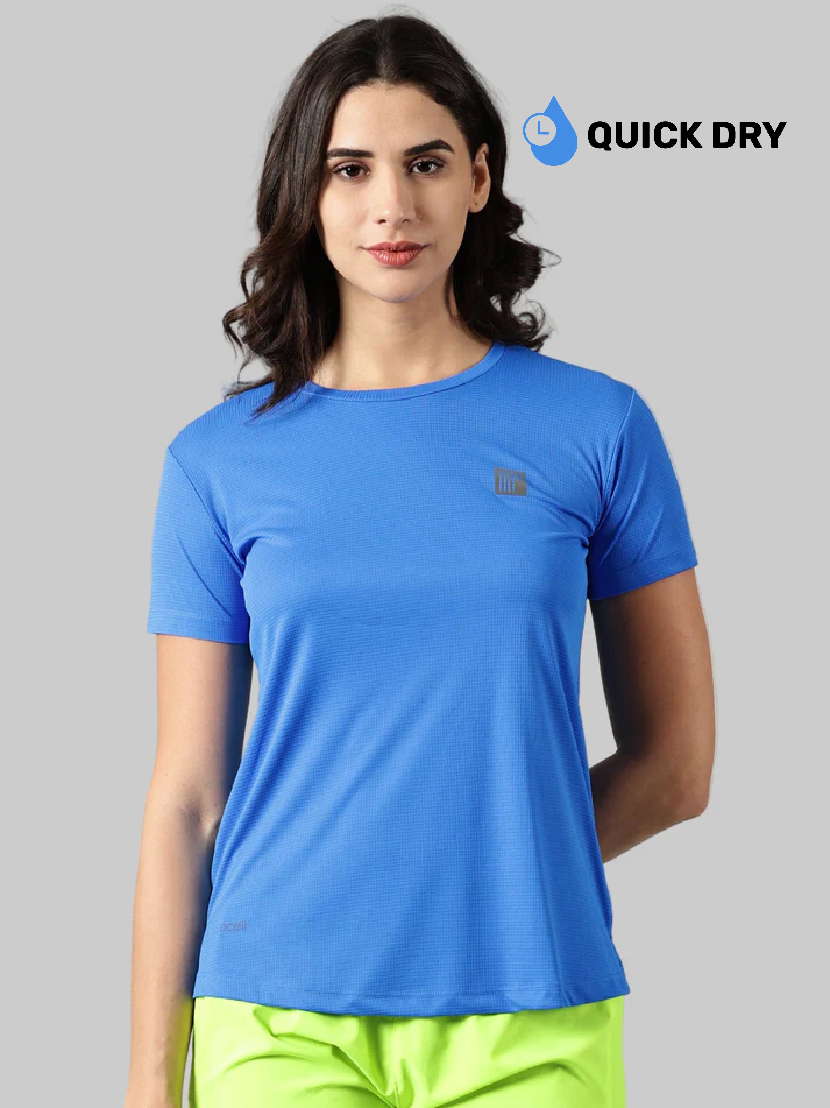 Women Active Running Tee - Blue | 42KM – FortyTwoKM